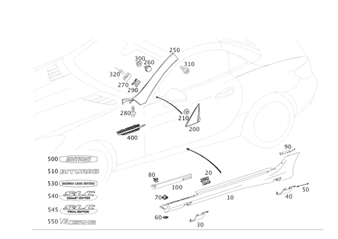 Outside Attachment Parts for 2012 Mercedes-Benz SLK 350 | MB Parts Center