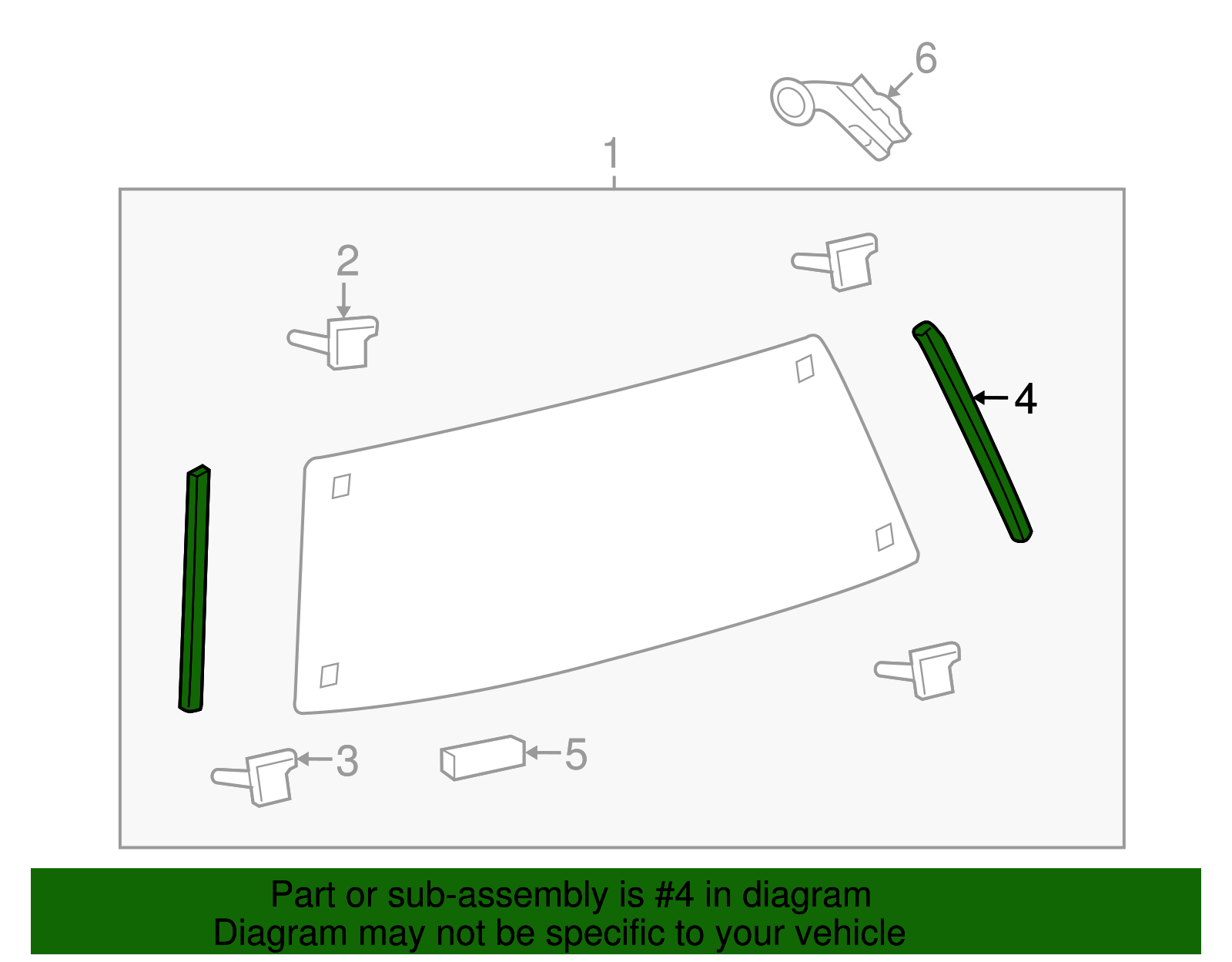 2008-2021 Toyota Land Cruiser Side Molding 75573-60070 | Toyota Parts ...