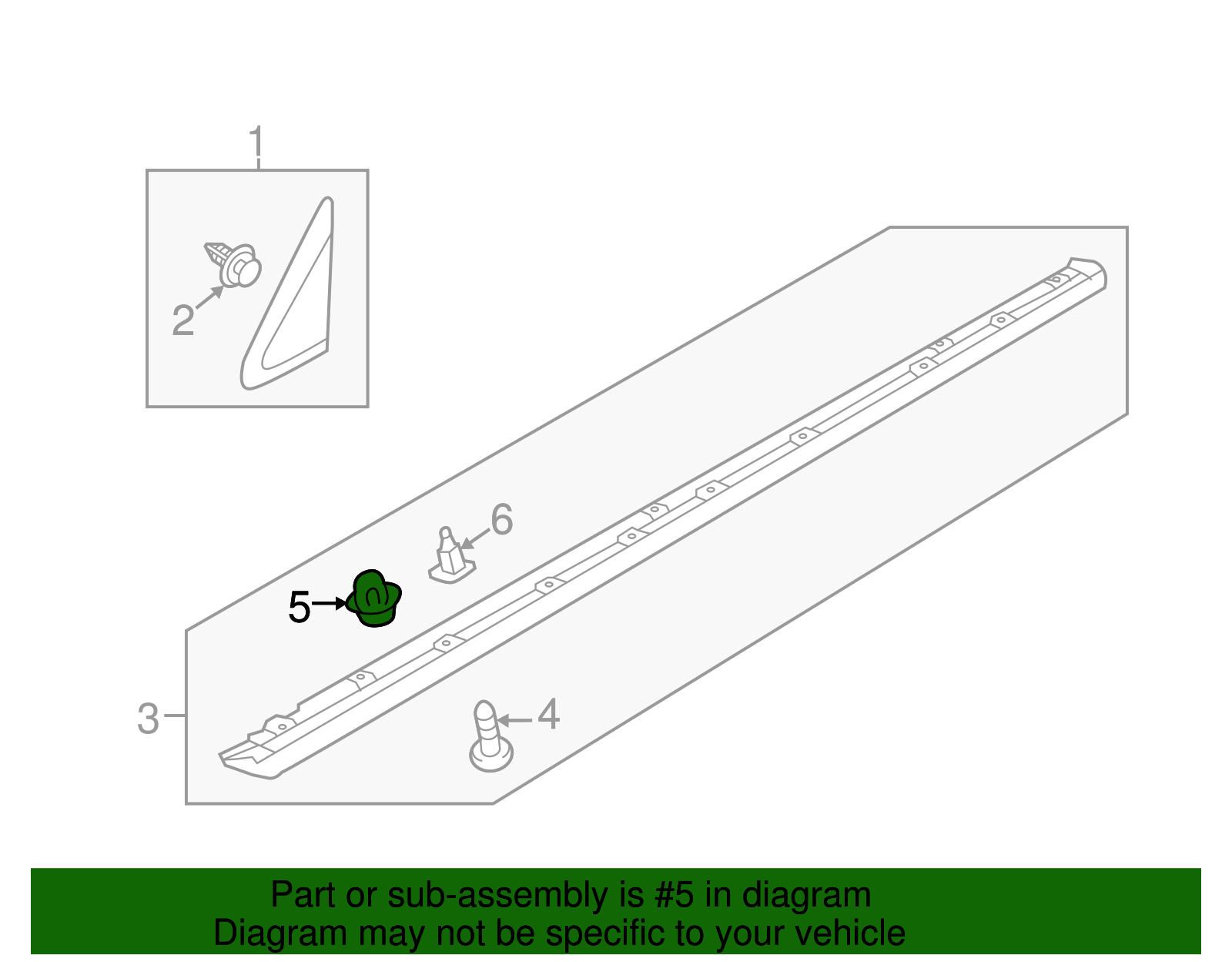 MU000977 - Rocker Molding Clip 2014-2024 Mitsubishi | Mitsubishi Motors ...