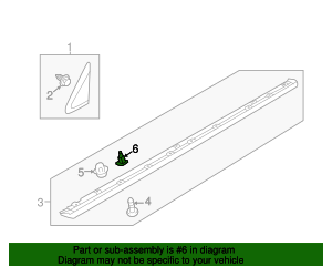 2002-2024 Mitsubishi Rocker Molding Grommet MR280579 | Mitsubishi Parts ...