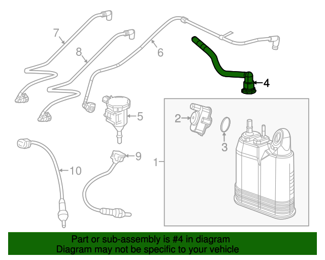 2011-2022 Jeep Vapor Hose 68156250AB | Mopar Parts Canada