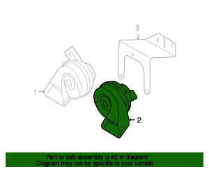 2005-2011 Audi Low Note Horn 4F0-951-221-A | OEM Parts Online