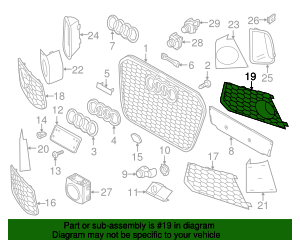 4G8-807-681-G-T94 - Outer Grille 2014-2018 Audi RS7 | Audi OEM Parts