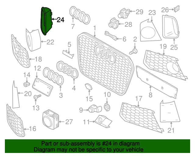 2016-2018 Audi RS7 Duct Cover 4G8-807-796-MI7 | OEM Vehicle Parts