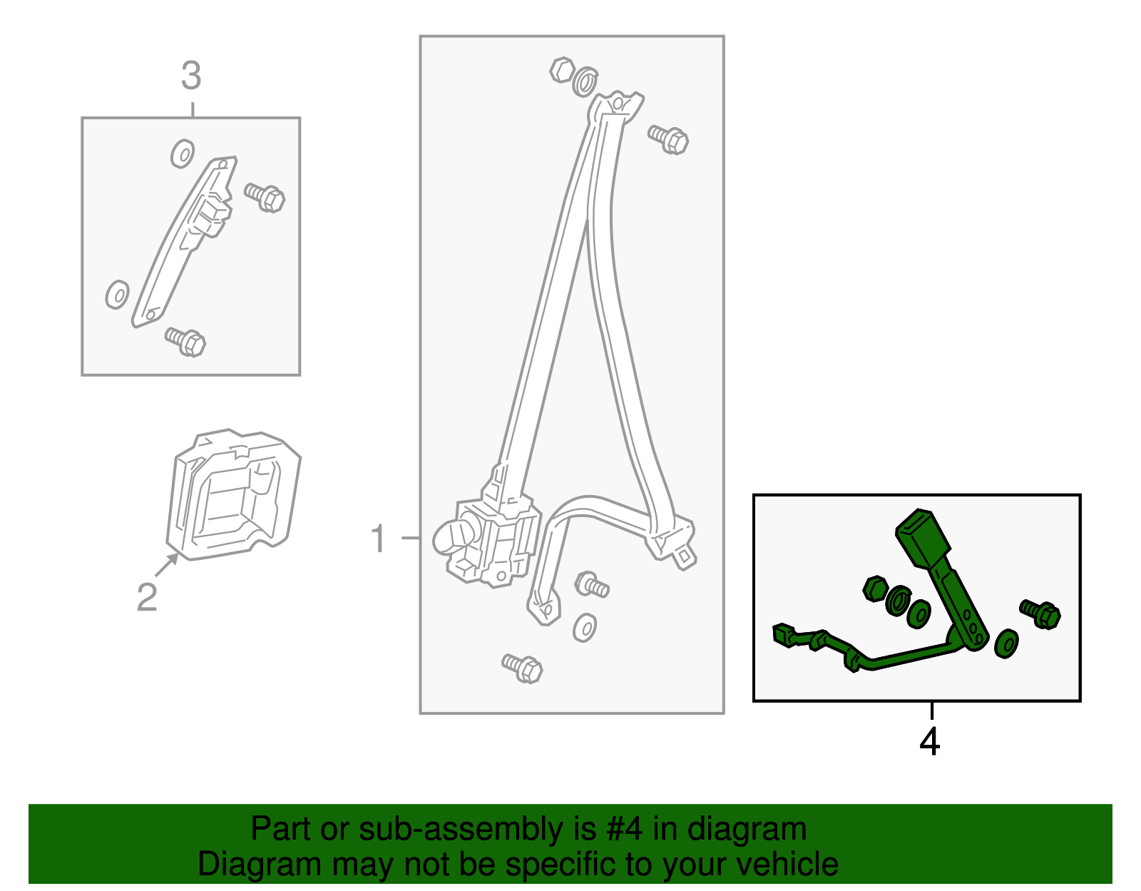 2010-2013 Acura MDX Buckle End 04813-STX-L00ZA | Retail Performance ...
