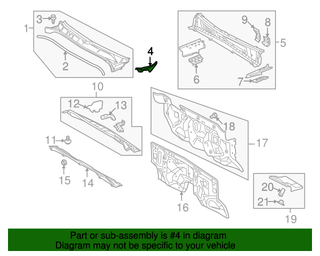 2007-2022 Toyota Side Seal 53866-0C030 | Toyota Parts Center