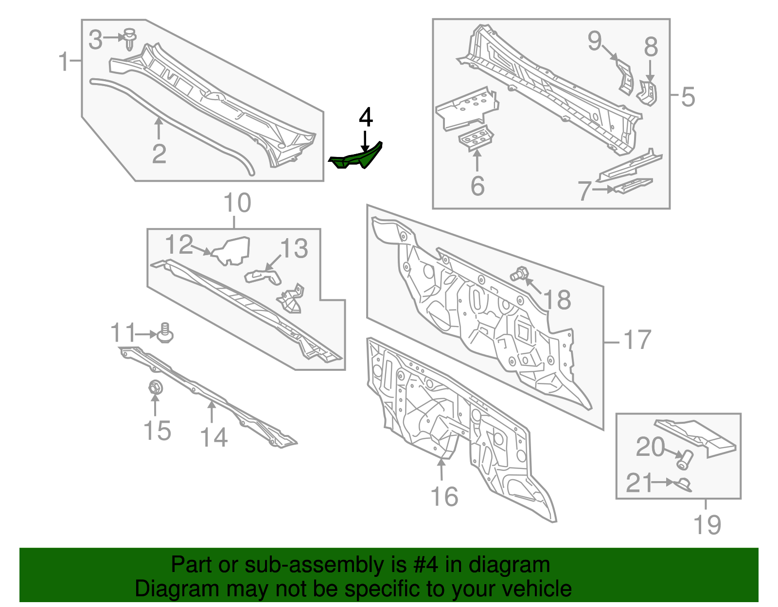2007-2022 Toyota Side Seal 53867-0C030 | Retail Performance Auto Parts