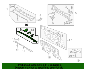 55701-0C020 - Cowl Panel 2007-2022 Toyota | AutoNationParts.com