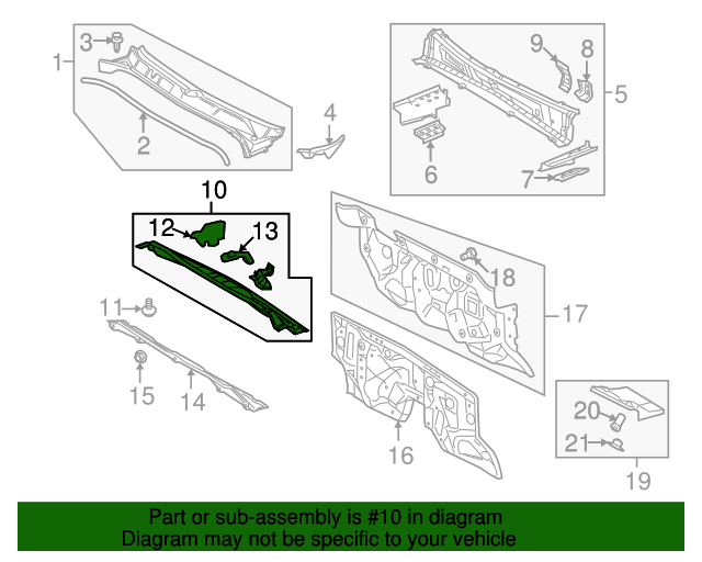 55701-0C020 - Cowl Panel 2007-2022 Toyota | AutoNationParts.com