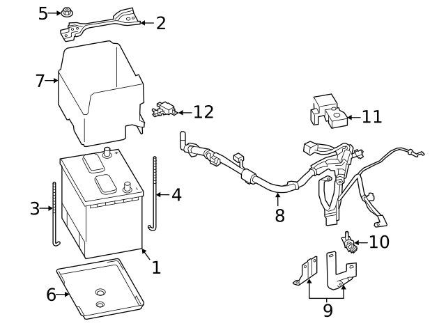2017-2023 Subaru Battery Cable Terminal End 29182AA05C | Subaru Parts Store
