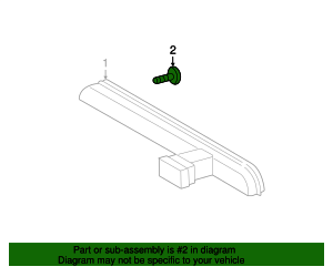 001-984-55-29 - Center High Mount Stop Light Bolt 2002-2021 Mercedes ...