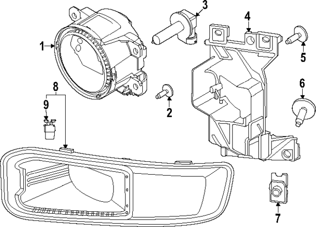 PC3Z-17C754-AA - Fog Lamp Bezel 2023-2024 Ford | Big 3 Auto Parts