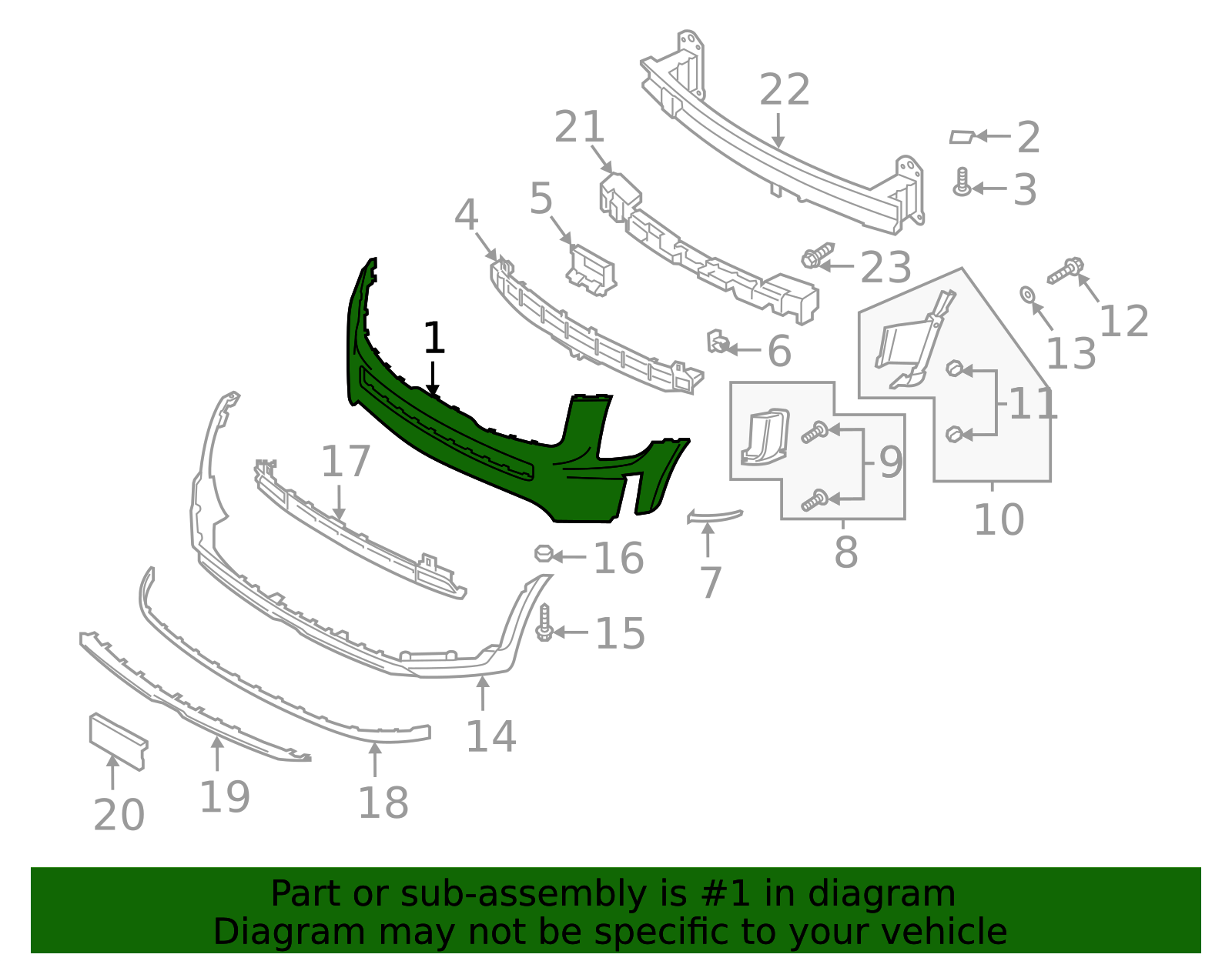 2020-2022 Kia Telluride Bumper Cover 86510-S9010 | Kia Automotive Parts