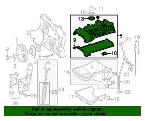 2012-2015 Mercedes-Benz Engine Valve Cover 271-010-17-30 ...
