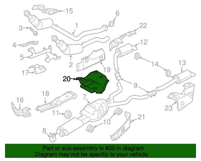 2006-2013 Land Rover Range Rover Sport Muffler Shield WEB500012 | OEM ...