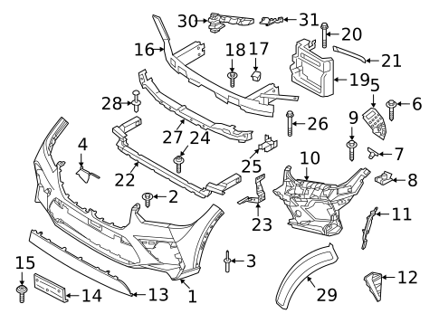 Bumper & Components - Front for 2022 BMW X5 | BMWPartsHub