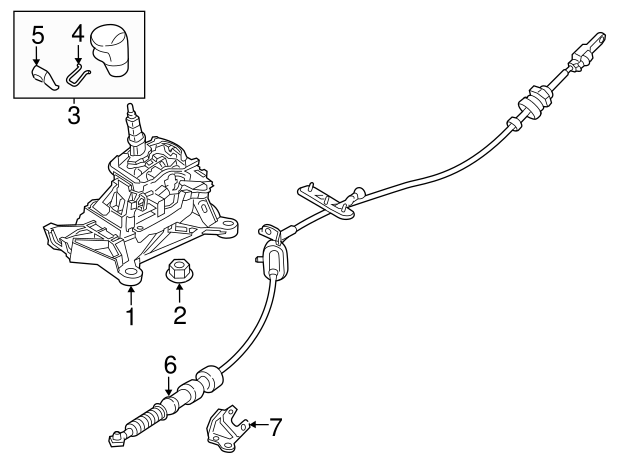 2016-2021 Mazda CX-3 Shift Control Cable D09T-46-500A | TascaParts.com