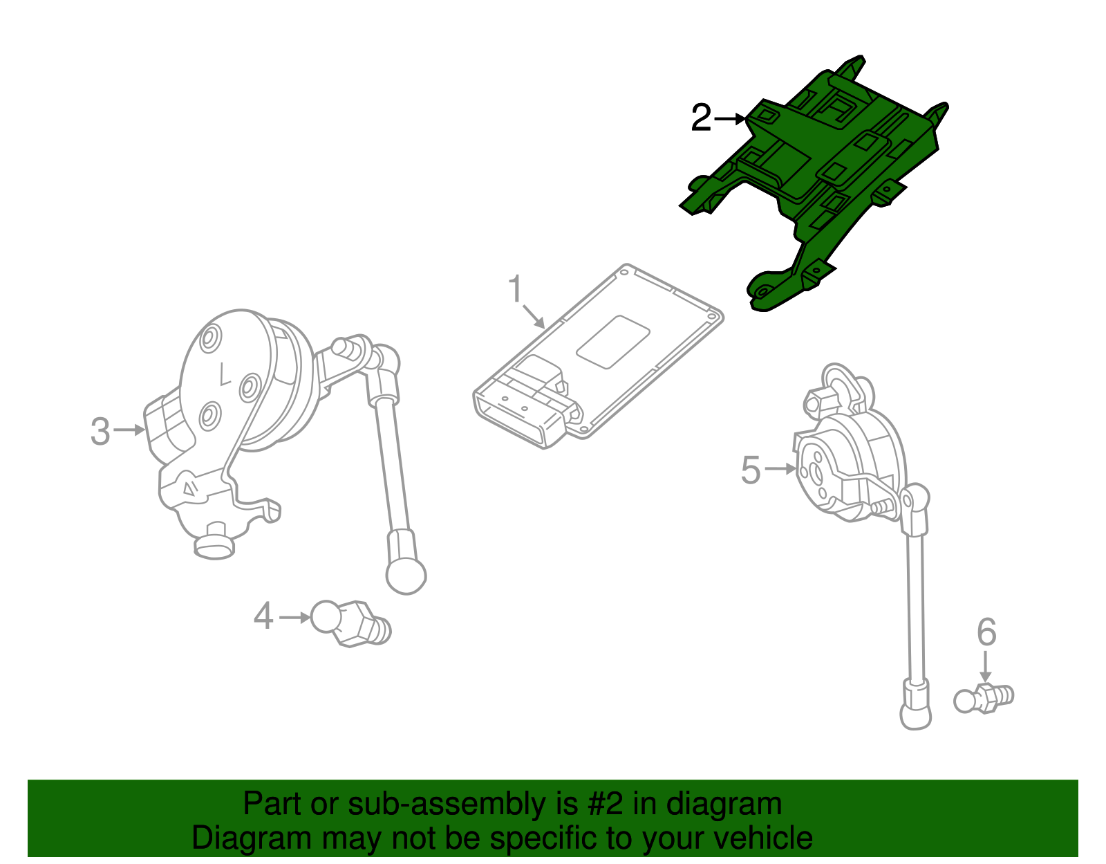 23241843 - Active Suspension Control Module Bracket 2016-2020 Cadillac ...