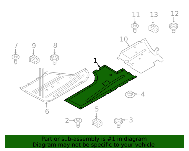 51757340865 - 2019-2022 BMW Under Cover (51-75-7-340-865) | BMW of ...