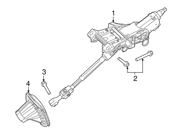 F2GZ-3C529-H - Steering Column 2016-2018 Lincoln MKX | Ford OEM Parts ...