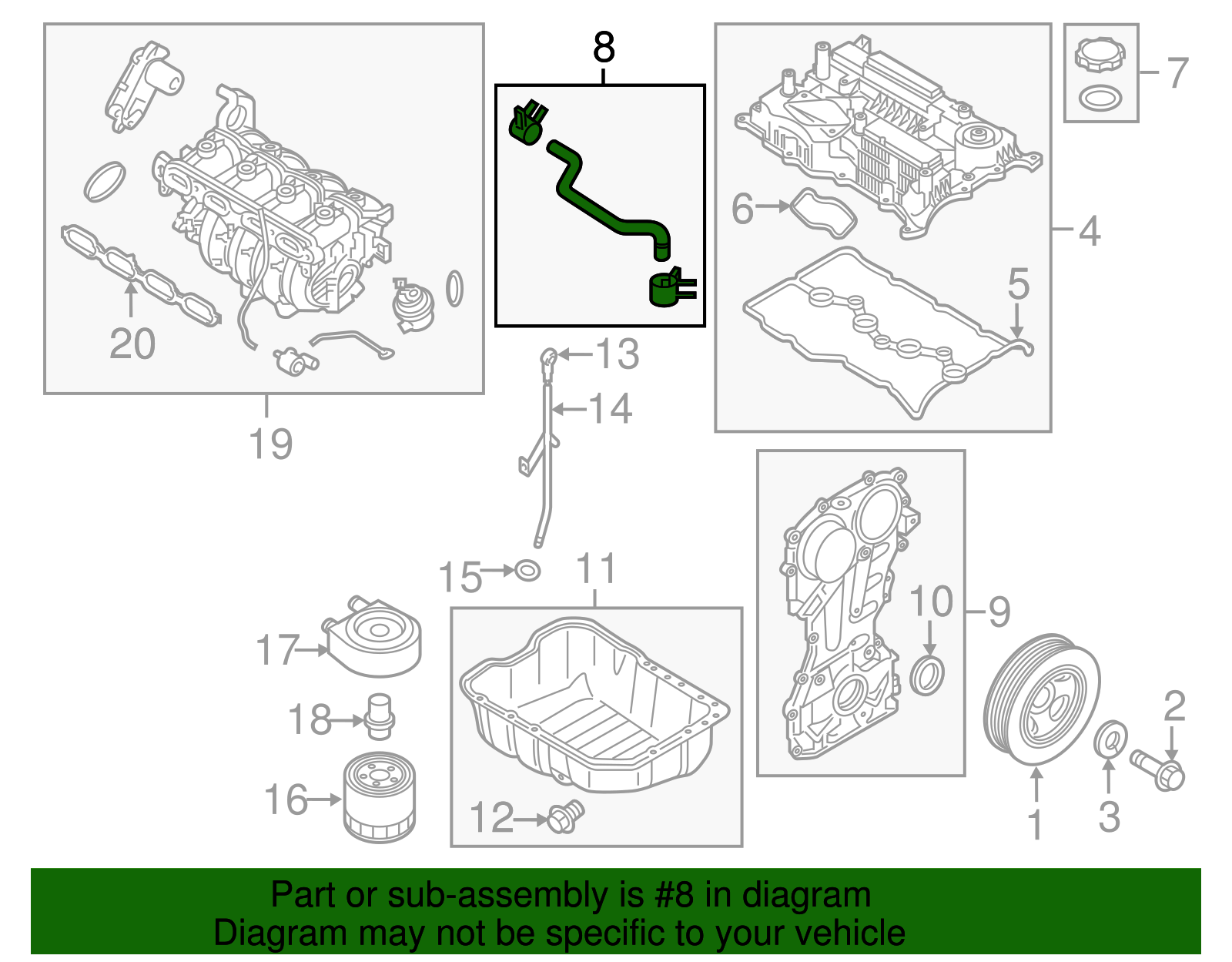 2015-2019 Hyundai Sonata Breather Tube 26710-2GTA0 | OEM Parts Online