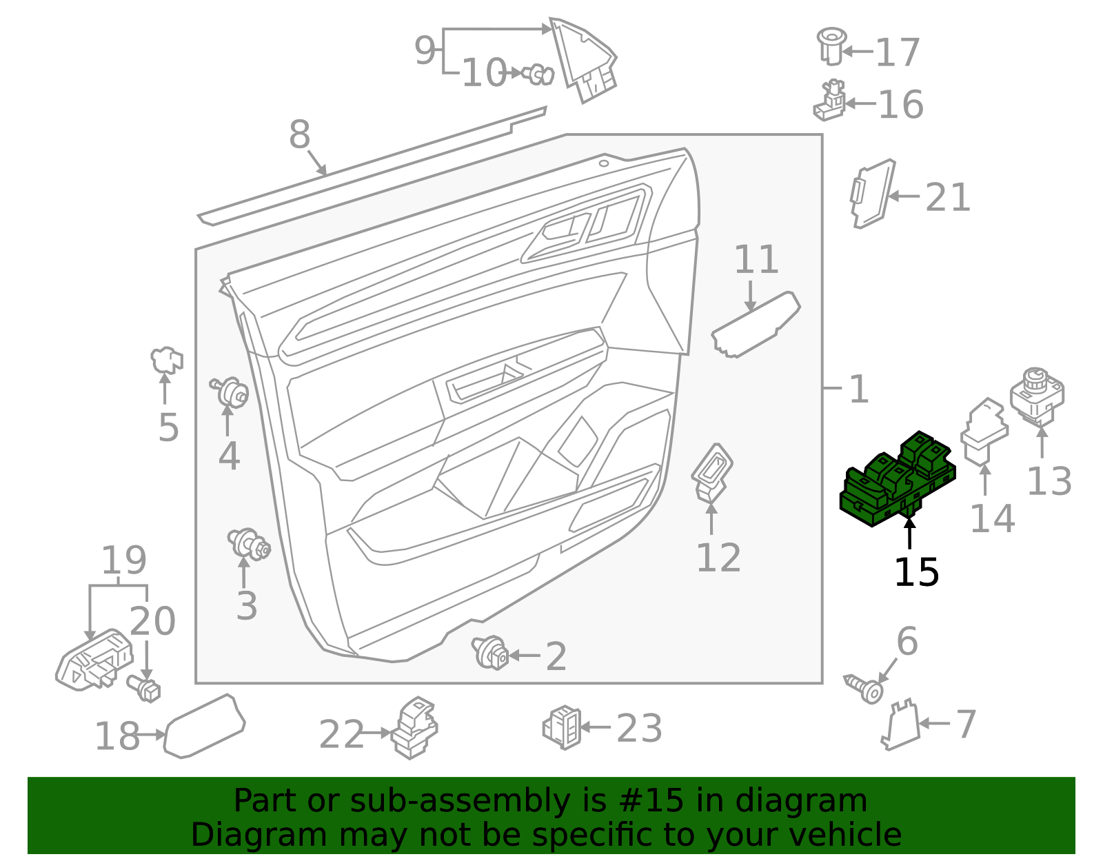 2015-2025 Volkswagen Window Switch 5G0-959-857-E-WZU | Volkswagen OEM ...