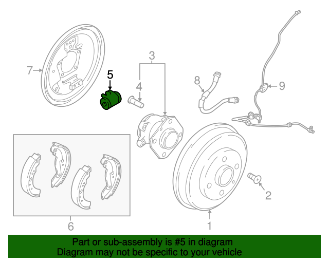 2016-2020 Toyota Wheel Cylinder Overhaul Kit 47550-WB002 | Toyota Parts ...