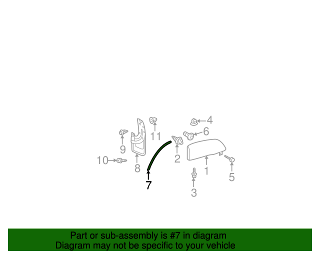 75659-35100 - Pad, Quarter Panel Moulding, No. 1 - 2006-2009 Toyota ...