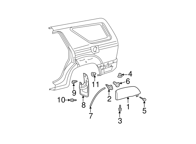 90189-06029 - Wheel Flare Grommet 1996-2022 Toyota | Longo Toyota Parts