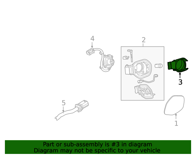 2016-2019 Chevrolet Volt Charging Port Housing Bezel 23144645 ...
