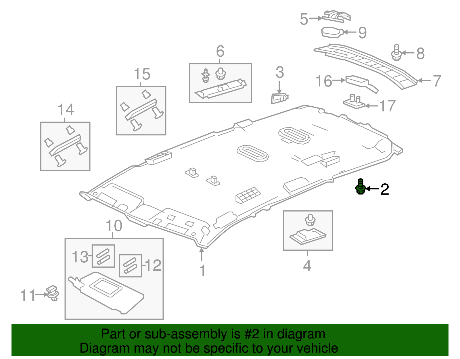 90667-S0D-003ZH - Clip Trim (7MM) *NH167L* (Graphite Black) - 2000-2021 ...