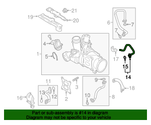 06K-121-492-M - Water Outlet Pipe 2013-2018 Volkswagen | Volkswagen ...