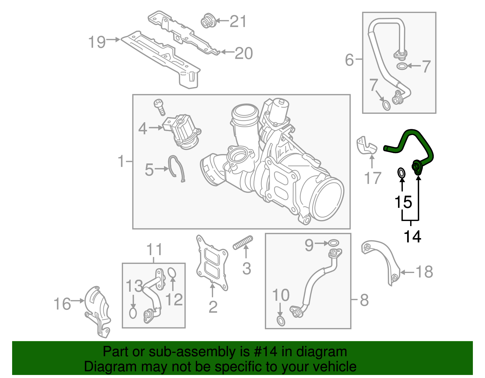 06K-121-492-M - Water Outlet Pipe 2013-2018 Volkswagen | Volkswagen ...