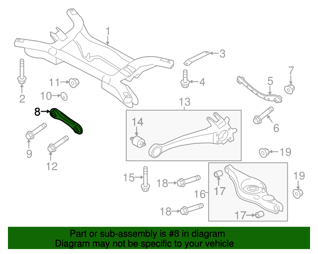2013-2024 Mitsubishi Link Arm 4117A039 | Mitsubishi Parts Warehouse ...
