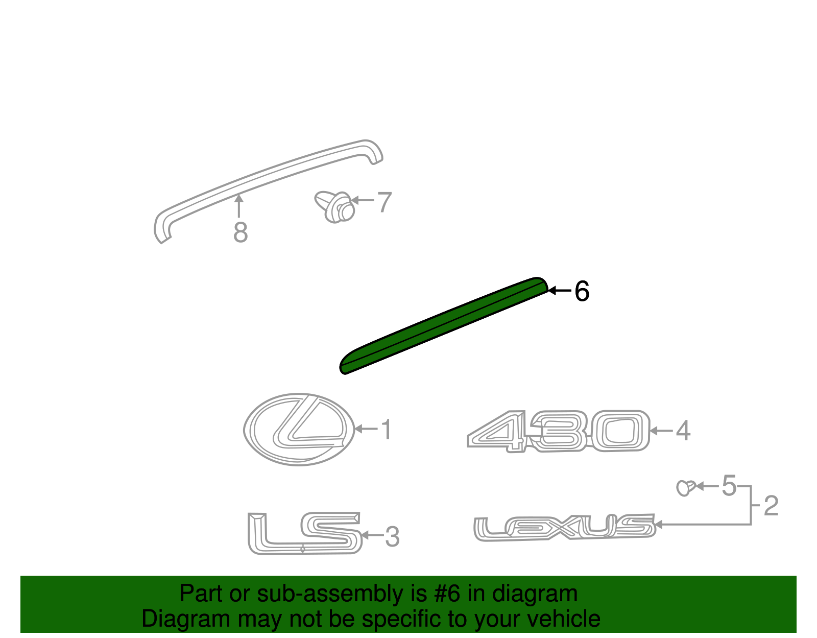 76811-50010-G0 - Handle - 2001-2003 Lexus LS430 | My L Parts