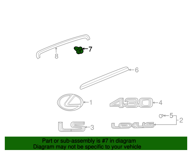 90467-10077 - Protector Retainer - 2001-2006 Lexus LS430 | MyLexusParts