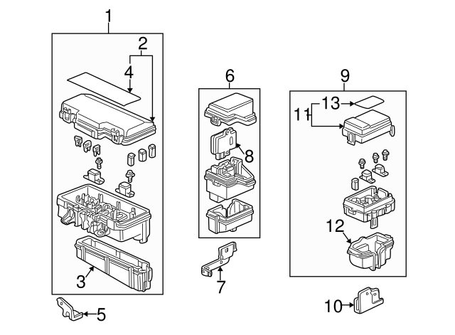38230-S2A-A11 - Box Assembly Sub-Fuse - 2004 2005 Honda S2000 | Genuine ...
