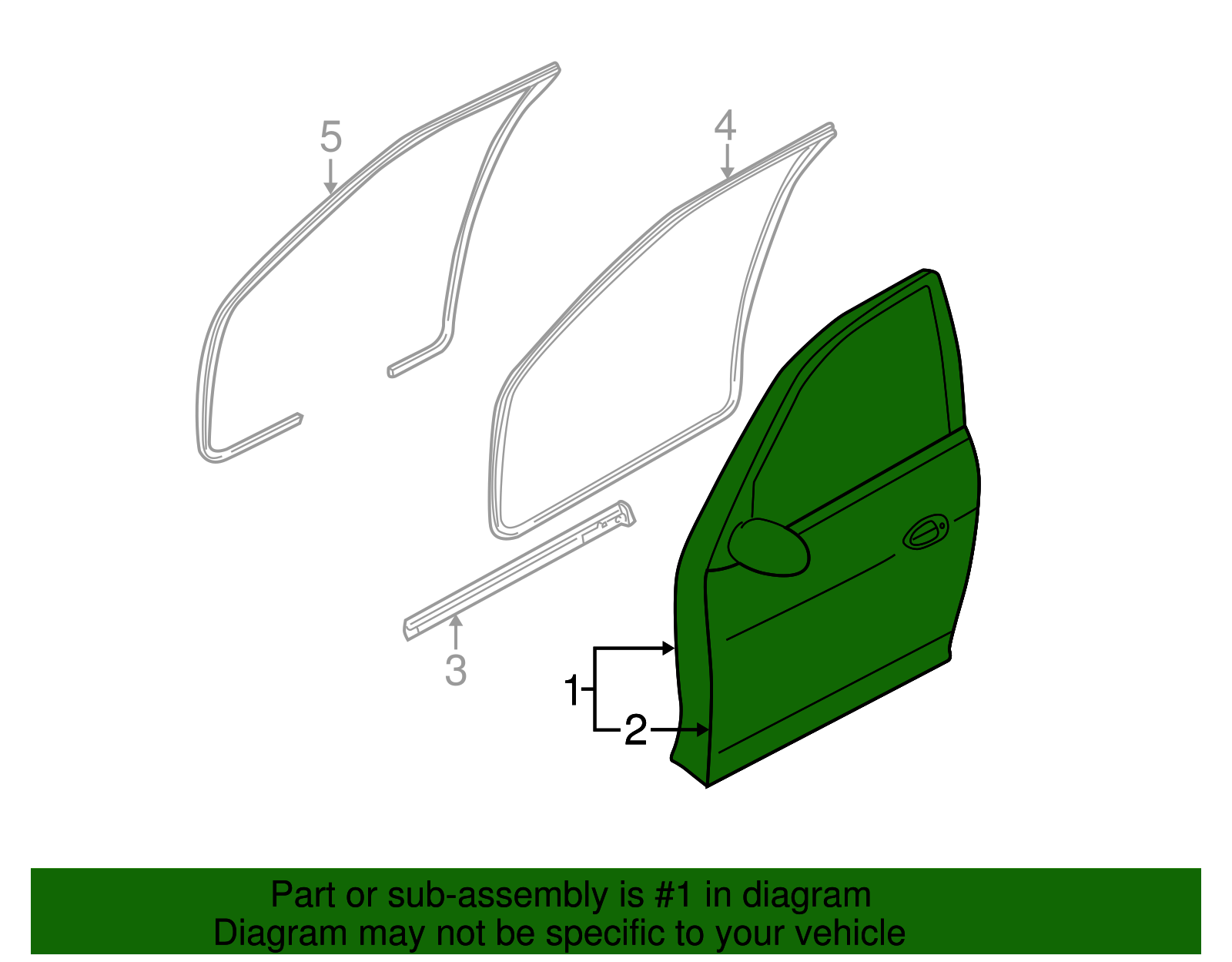 0K2NA-59020B - Door Shell 2002-2004 Kia Spectra | Kia.Parts Store