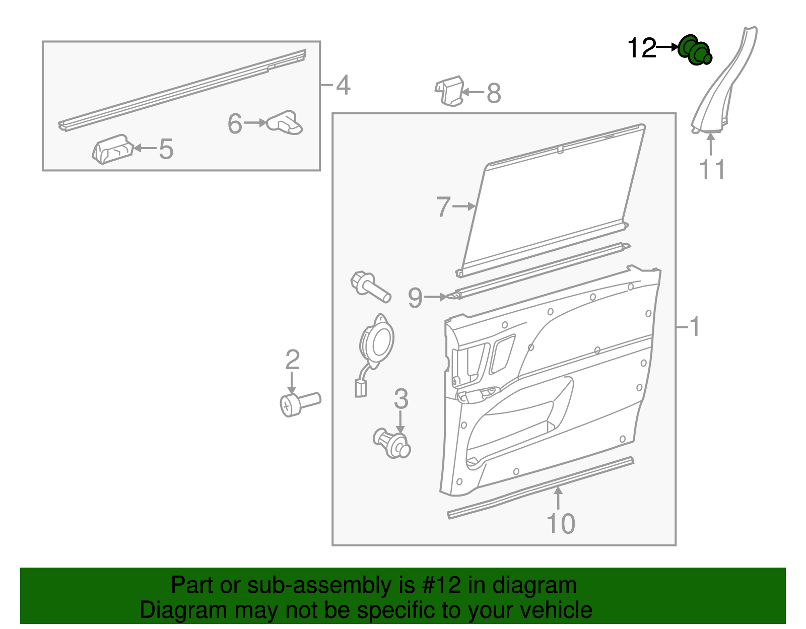 2004-2024 Toyota Sienna Frame Molding Clip 67749-08010 | Toyota Parts ...