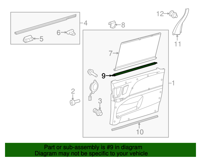 2011-2013 Toyota Sienna Bezel 67679-08020-B0 | Toyota Parts Center