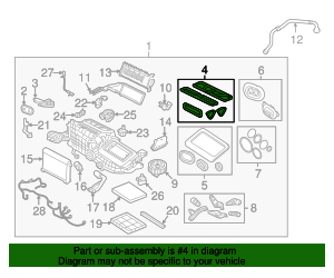Genuine AC & Heater Assembly Seal Kit for 2018-2023 Land Rover Range ...