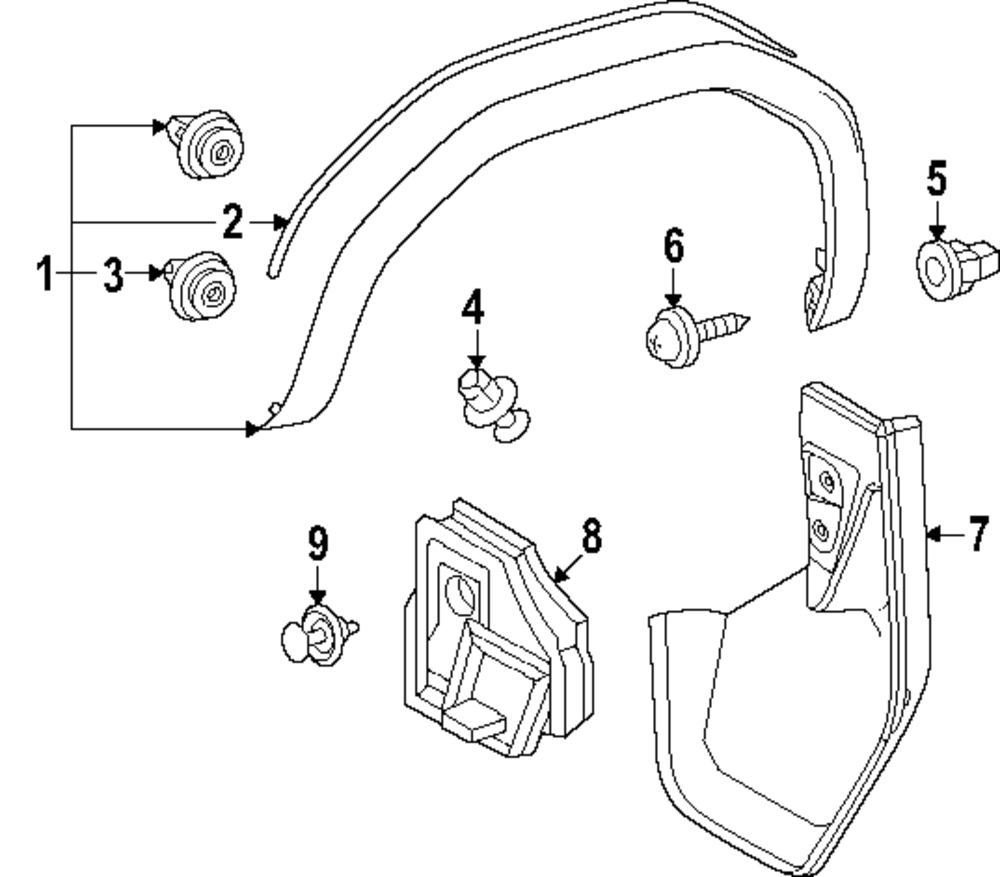 2024-2025 Toyota Land Cruiser Wheel Opening Molding 75602-60110 ...