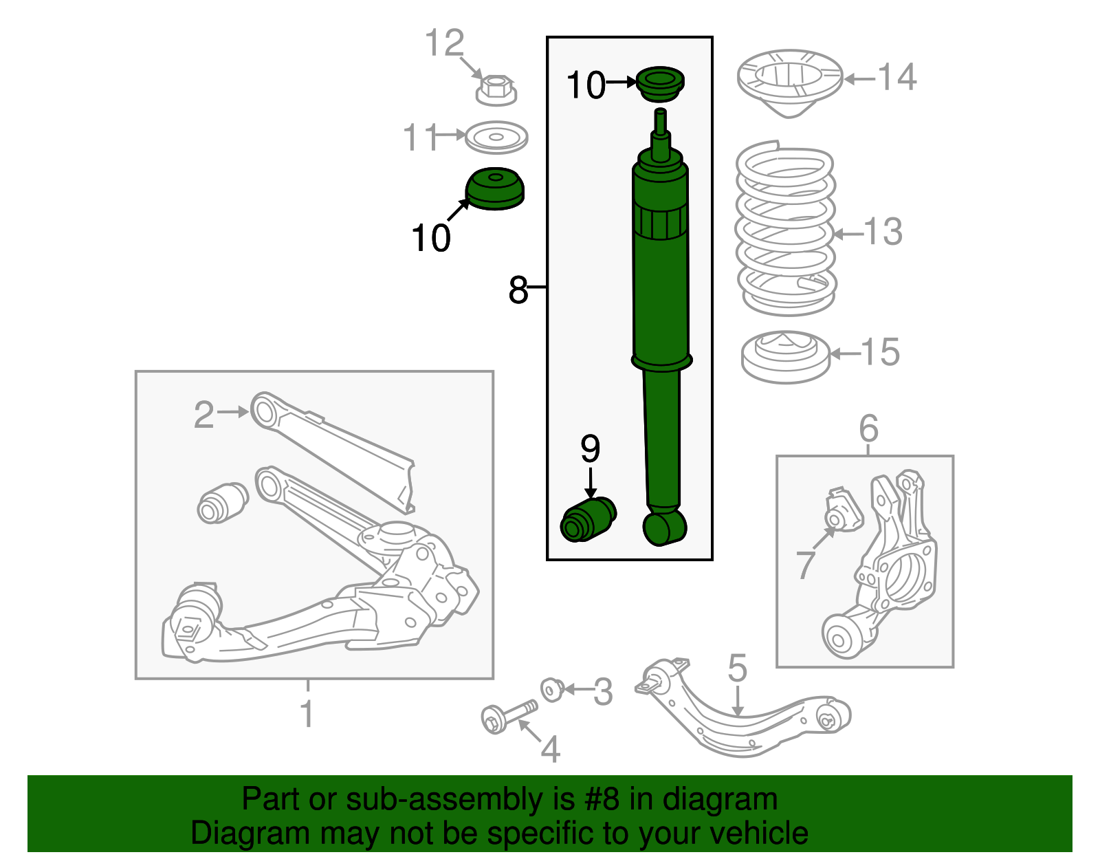 52610-TR0-A02 - 2012-2016 Honda Civic - Shock Absorber Assembly Rear | Genuine Honda Parts