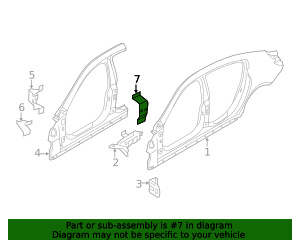 Genuine BMW 41-00-7-494-287 | Aperture Panel Reinforced Plate | FREE ...