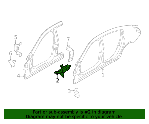 Genuine BMW 41-00-7-494-464 | Hinge Pillar Upper Bracket | FREE ...