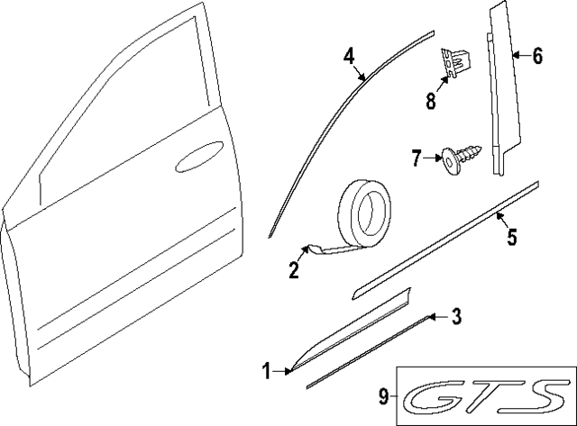 2015-2024 Porsche Macan Door Applique 95B-853-317-J | OEM Parts Online