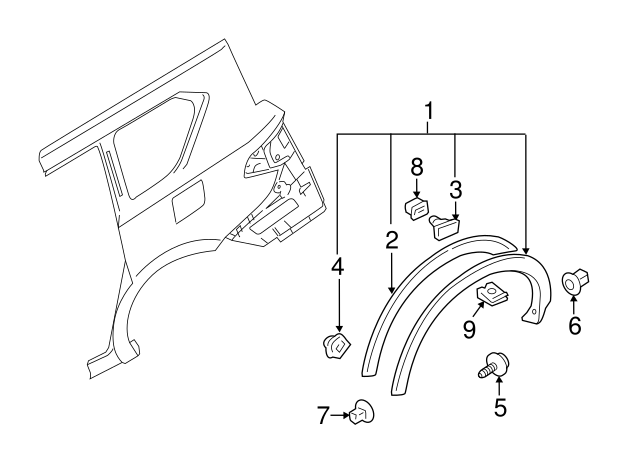76847-JG00A (76847jg00a) - 2011-2016 Infiniti Flare Clip | Infiniti ...