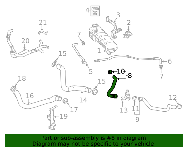 Radiator Surge Tank Outlet Hose 85136682 | AwesomeParts.com