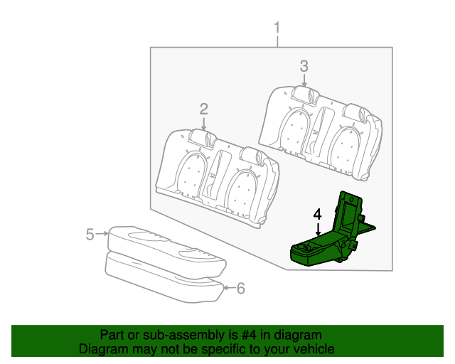2006-2011 Buick Lucerne Armrest Assembly 25854621 | GMPartsDirect.com