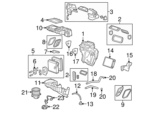 2007-2017 GM Air Conditioning Evaporator Temperature Sensor 25786418 GM ...